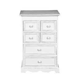 Pharao24.de Schubladenkommode in Wei&szlig; Shabby Chic Style