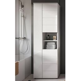 Pharao24.de Seitenschrank Badseitenschrank 190 cm hoch mit offenen F&auml;chern