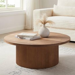 Pharao24.de Wohnzimmer Tisch Couchtisch in runder Form 85 cm breit
