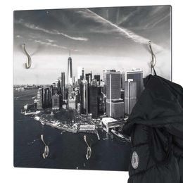 Pharao24.de H&auml;ngegarderobe mit Skyline Motiv Schwarz und Wei&szlig;