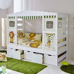 Pharao24.de Kinderbett im Dschungel Design Schubladen