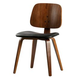 Pharao24.de Retro Stuhl mit Kunstleder Sitz 48 cm Sitzh&ouml;he