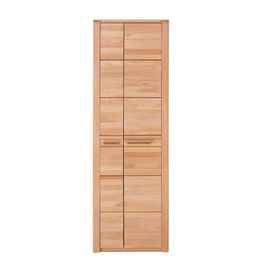 Pharao24.de Garderoben Schuhschrank mit acht Einlegeb&ouml;den Massivholzt&uuml;r aus Kernbuche Massivholz 65x201x40 cm Pharao24
