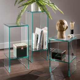 Pharao24.de 3teiliges Blumens&auml;ulen Set in Transparent Klarglas (dreiteilig)