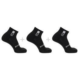 Socken Salomon "EVERYDAY ANKLE 3-PACK", Damen, Gr. L (42/44), schwarz, Obermaterial: 73% Baumwolle, 25% Polyamid, 2% Elasthan, Socken Socken