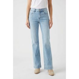Weite Jeans MAC "DREAM WIDE", Damen, Gr. 40, L&auml;nge 30, light azure blau, Denim/Jeans, Obermaterial: 75% Baumwolle, 12% Modal, 9% Polyester, 4% Elasthan, figurumspielend kn&ouml;chellang, Jeans, mit weitem Bein-Stretch, Topseller