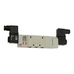Riegler 5/3-Wegeventil, elektropneu., Mitte entl&uuml;ft., G 1/4, 24 V DC (517.312)