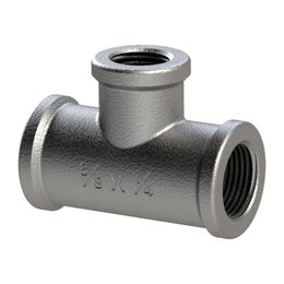 Riegler T-St&uuml;ck 130, IG/IG/IG, Rp 1 1/2, T-Abzweig Rp 3/4, schw. Temperg. (TFT 130-11234)