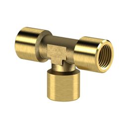Riegler T-St&uuml;ck, innen/innen/innen, G 1/8, SW 10, Messing blank (254.33)