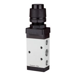 Riegler 5/2-Wegeventil, manuell &raquo;M5&laquo;, Druckknopf, monostabil, G 1/8, schw (5154100)