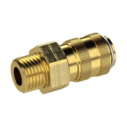 Riegler Schnellverschlusskupplung NW 5, Messing blank, G 1/4 AG (243.19)