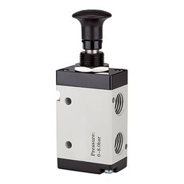 Riegler 5/2-Wegeventil, Druckknopfbet&auml;tigung, &raquo;3L&laquo;, G 1/8, 750l/min (514.4002)