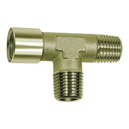 Riegler T-St&uuml;ck, au&szlig;en/au&szlig;en/innen, G/R 1/2, SW 21, Messing vernickelt (N 254.94)