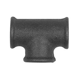 Riegler T-St&uuml;ck 130, 3 x Rp 1 1/2 i., Temperguss schwarz (TFT 130-112-S)