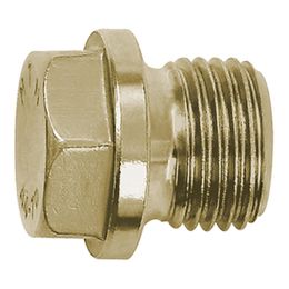 Riegler Verschlussschraube, Au&szlig;ensechskant, Bund, G 1/8, SW 10, ES 1.4571 (252.110-ES)
