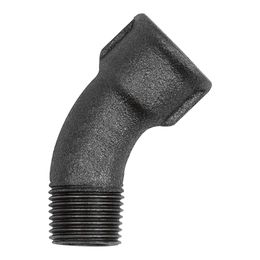 Riegler Bogen 40, 45&deg;, Rp 1 i., R 1 a., Temperguss schwarz (TFB 40-10-S)