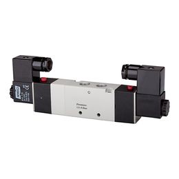 Riegler 5/3-Wegeventil elektropneum. Mitte bel., G 1/4, 24VDC, 950l/min (517.3404)