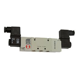 Riegler 5/2-Wegeventil, elektropneumat., bistabil, G 1/2, 24 V DC (517.213)