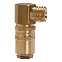 Riegler Temperierkupplung DN 6 mit AG, mit Absperrventil, M14x1,5 90 &deg; (270.25)