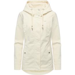 Cordjacke Ragwear "Alvena Cordy YOUMODO", Damen, Gr. L (40), elfenbeinfarben, Material: 98% Baumwolle, 2% Elasthan. Innenfutter: 100% Polyester, figurumspielend h&uuml;ftbedeckend, hoch geschlossener Ausschnitt, &Auml;rmel ohne &Auml;rmelschlitz abgesteppte Kante, Jacken, Sportliche leichte Kordjacke mit Kapuze