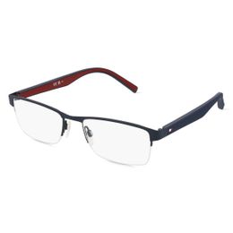 Tommy Hilfiger Eyewear TH 2047 Brille Herren | Fassung: Halbrand, Quadratisch, Blau Dunkel