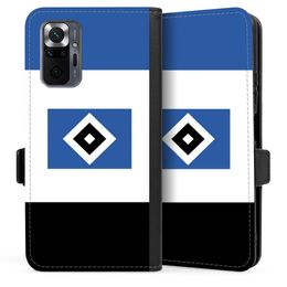 DeinDesign Xiaomi Redmi Note 10 Pro Handy Klapph&uuml;lle Handyh&uuml;lle aus Kunst Leder schwarz Flip Case Hamburger Sv Bundesliga Official Licensed Product Sideflip mit 