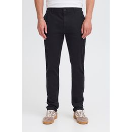 Chinohose Blend "BHTirak", Herren, Gr. 30, L&auml;nge 34, schwarz, Twill, 98% Baumwolle, 2% Elasthan, unifarben, normal lang, Hosen Chinohose, Stoffhose mit G&uuml;rtelschlaufen und Leder-Details - Regular Fit