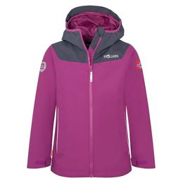 Trollkids Regenjacke "Bergen" in Pink - 51% | Gr&ouml;&szlig;e 164 | Kinder-outdoor-jacken