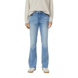 Schlagjeans s.Oliver, Damen, Gr. 42, L&auml;nge 32, blau used, Denim/Jeans, Obermaterial: 85% Baumwolle, 14% Polyester, 1% Elasthan, unifarben, ausgestellt lang, Jeans, im 5-Pocket-Stil und mit Stretch