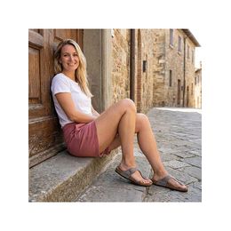 JOLANA & FENENA JOLANA & FENENA Leder-Zehentrenner in Grau - 43% | Gr&ouml;&szlig;e 37 | Damen-sandalen