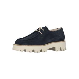 Paul Green Leder-Schn&uuml;rschuhe in Dunkelblau/ Beige - 73% | Gr&ouml;&szlig;e 40,5 | Damen-schnuerschuhe