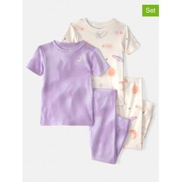 Carter's carter's 2er-Set: Pyjamas in Lila/ Creme - 52% | Gr&ouml;&szlig;e 92 | Kinder-waesche