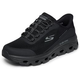 Slip-On Sneaker Skechers "GLIDE-STEP SOLE", Herren, Gr. 41, schwarz, Synthetik, Textil, unifarben, Schuhe, Schlupfschuh, Freizeitschuh, Trainingsschuh mit praktischem Gummizug
