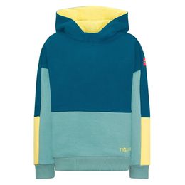 Trollkids Hoodie "Rondane" in Blau/ Gelb - 42% | Gr&ouml;&szlig;e 152 | Kinder-sweatshirts-jacken
