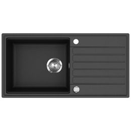 Visiona Sp&uuml;le Tila, Schwarz, Stein, 86x19x43.5 cm, K&uuml;chen, K&uuml;chenausstattung, K&uuml;chensp&uuml;len