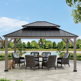 Pavillon Gazebo Rysy Grau/Schwarz