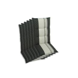 Sesselauflagenset Anthrazit, 6-teilig