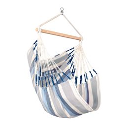 La Siesta H&auml;ngesessel Basic Hammock Chair Outdoor Wei&szlig;/Blau