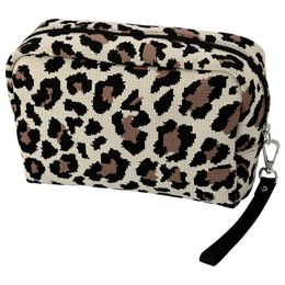 Gina Benotti Damen Kosmetiktasche mit Leo-Muster