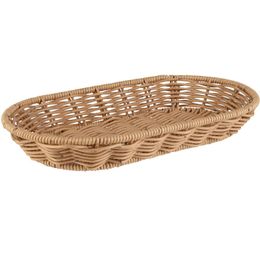Brotkorb APS "Korb oval &bdquo;COVE&ldquo;, 28 x 16 cm, H&ouml;he 4 cm", beige, B:16cm H:4cm L:28cm &Oslash;:16cm, Polyprophylen (PP), Lebensmittelaufbewahrungsbeh&auml;lter, Brotkorb