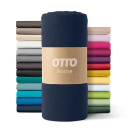 Spannbettlaken OTTO HOME "PAPRIKA", blau (marine), B:200cm L:200cm, Microfaser-Jersey, Obermaterial: 100% Polyester, Bettlaken, Spannbettlaken, Bettlaken Laken in zwei Qualit&auml;ten: Fleece & Jersey, schnelltrocknend