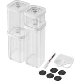 Vakuumbeh&auml;lter Zwilling "CUBE", wei&szlig; (transparent, wei&szlig;), B:22,5cm H:11,5cm L:33cm, Kunststoff, Lebensmittelaufbewahrungsbeh&auml;lter, modulare, stapelbare Aufbewahrungsboxen