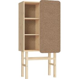 Hochkommode Karup Design "Slide", beige (natur, braun), B:70cm H:142cm T:38cm, FSC-zertifiziertes Massivholz, Sideboards, Aus massiven Kiefernholz und Kork Pinwand
