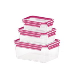 Frischhaltedose Emsa "Clip & Close", pink (transparent, himbeere), Kunststoff, Lebensmittelaufbewahrungsbeh&auml;lter, Frischhaltedose, 0,55/1/2,2L,auslaufsicher, hygienisch, innovative Deckeltechnologie