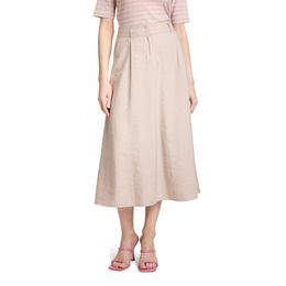 Maxirock Betty Barclay "Damen mit Bundfalten", Damen, Gr. 42, braun (powder pearl), Obermaterial: 89% Modal, 11% Polyester, ausgestellt lang, R&ouml;cke Maxirock, Form