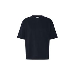 Rundhalsshirt oxmo "Rundhalsshirt OXNSandy Boxy", Damen, Gr. M, grau (meteorite), Obermaterial: 100% Baumwolle CO., Shirts Rundhalsshirt