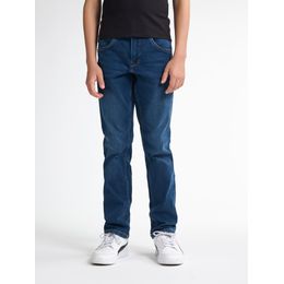 5-Pocket-Jeans PETROL INDUSTRIES "Russel Regular", Jungen, Gr. 140, N-Gr, blau (vintage blau), Denim/Jeans, Obermaterial: 83% Baumwolle, 15% Polyester, 2% Elasthan, regular fit, Jeans 5-Pocket-Jeans, for BOYS