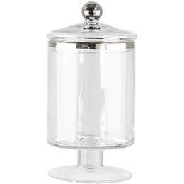 Vorratsglas Fink "Belinda", transparent (klar), H:29cm &Oslash;:16,5cm, Glas, Lebensmittelaufbewahrungsbeh&auml;lter, handbemalte Platinumauflage