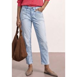 Loose-fit-Jeans Street One, Damen, Gr. 32, L&auml;nge 28, ultra bleached washed, Denim/Jeans, Obermaterial: 98% Baumwolle, 2% Elasthan, unifarben, loose fit lang, Jeans, im Chino-Look