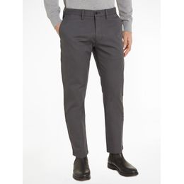 Chinohose Tommy Hilfiger "Chino Denton 1985 PIMA CO", Herren, Gr. 31, L&auml;nge 32, grau (schwarzgrau), Web, Obermaterial: 96% Baumwolle, 4% Elasthan, unifarben, straight fit lang, Hosen Chinohose, Straight Fit